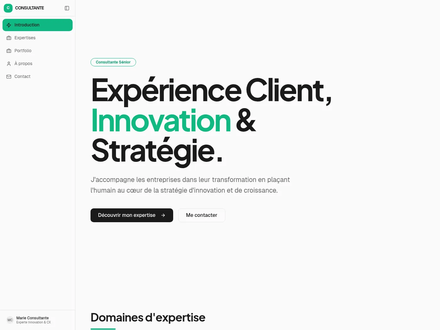 Expertise Portfolio Hub