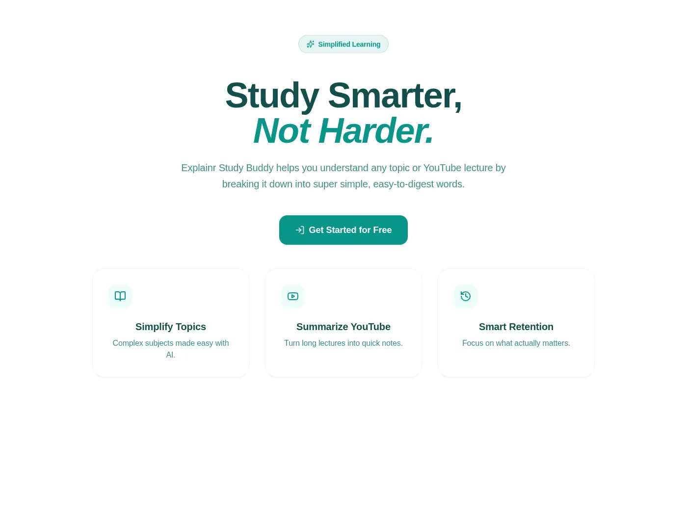 Explainr Study Buddy