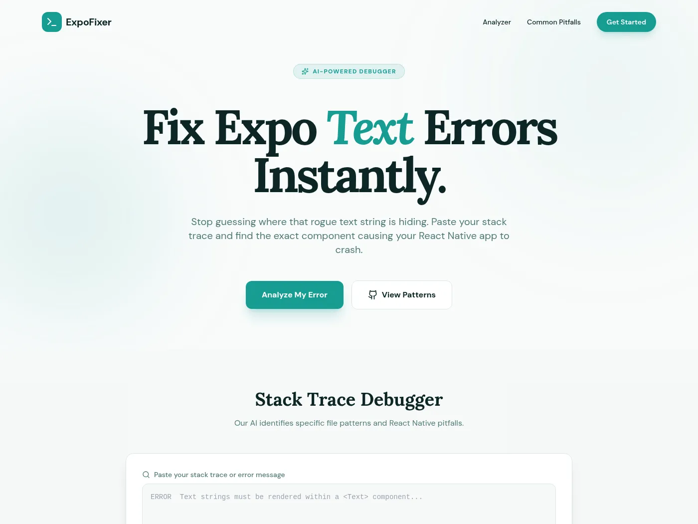 Expo Error Fixer