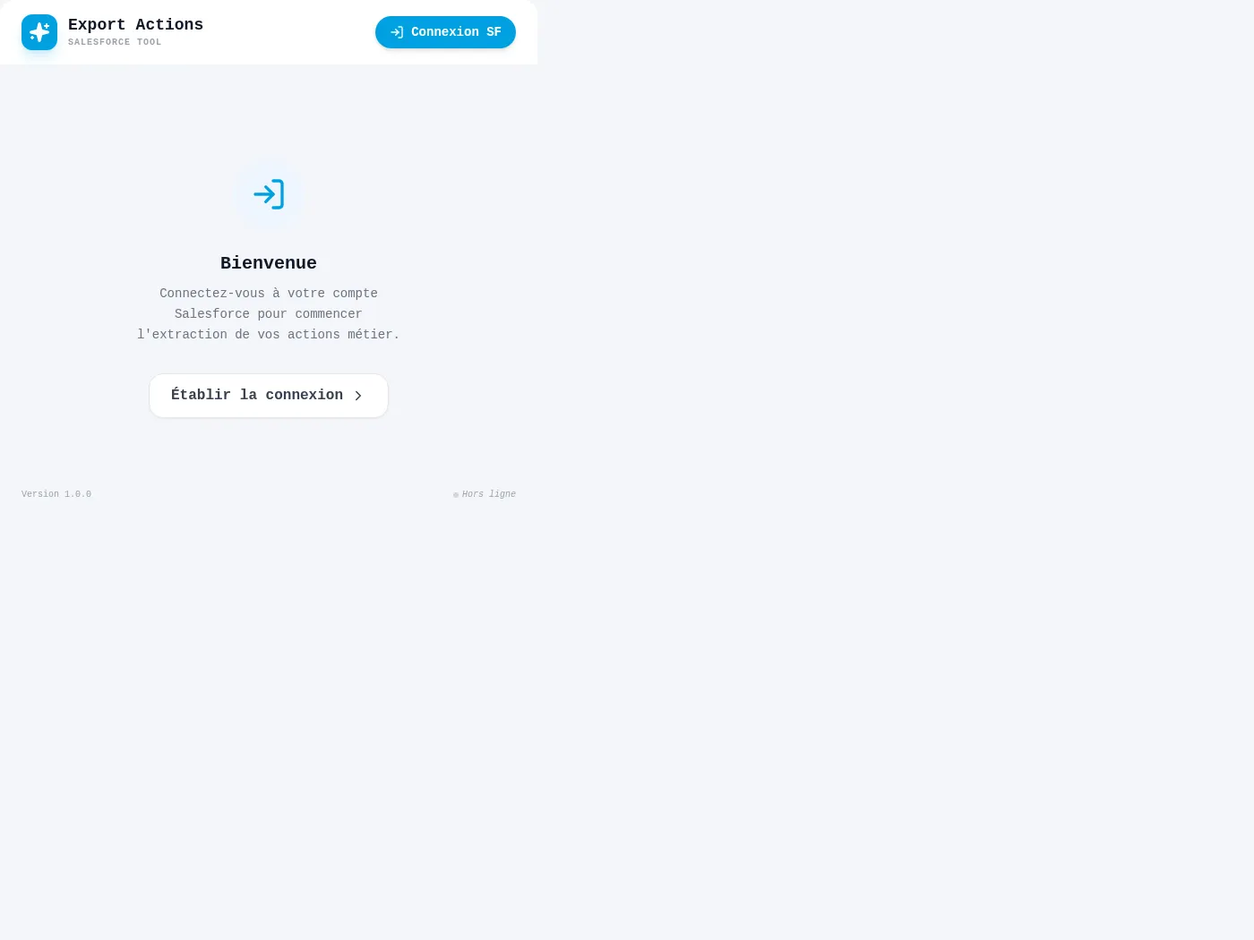 Export Actions Salesforce