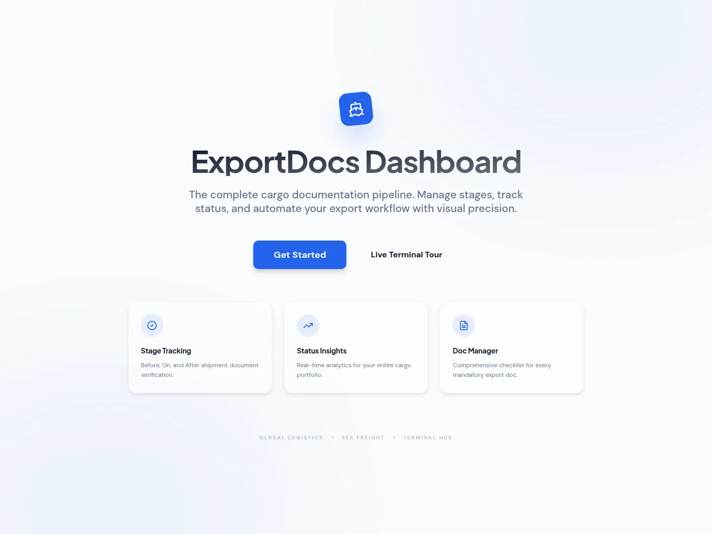 ExportDocs Dashboard