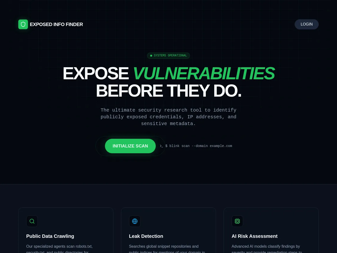 Exposed Info Finder