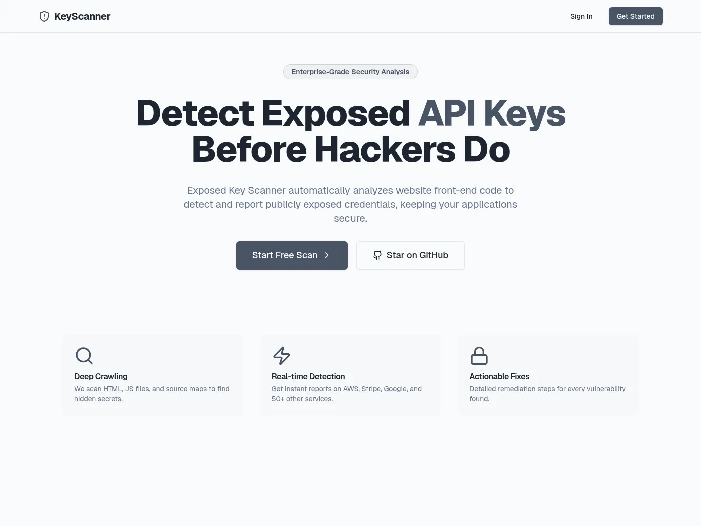 Exposed Key Scanner