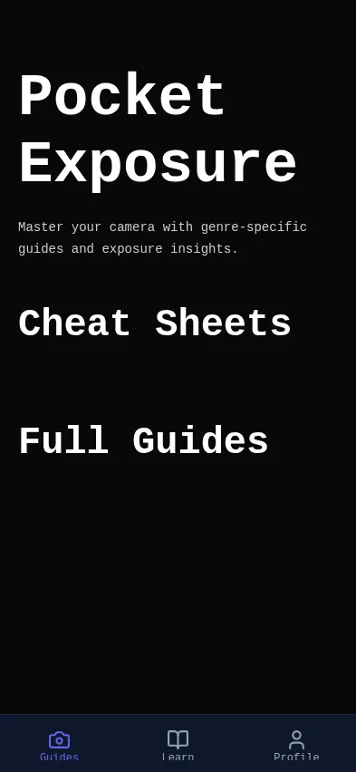 Pocket Exposure Guide