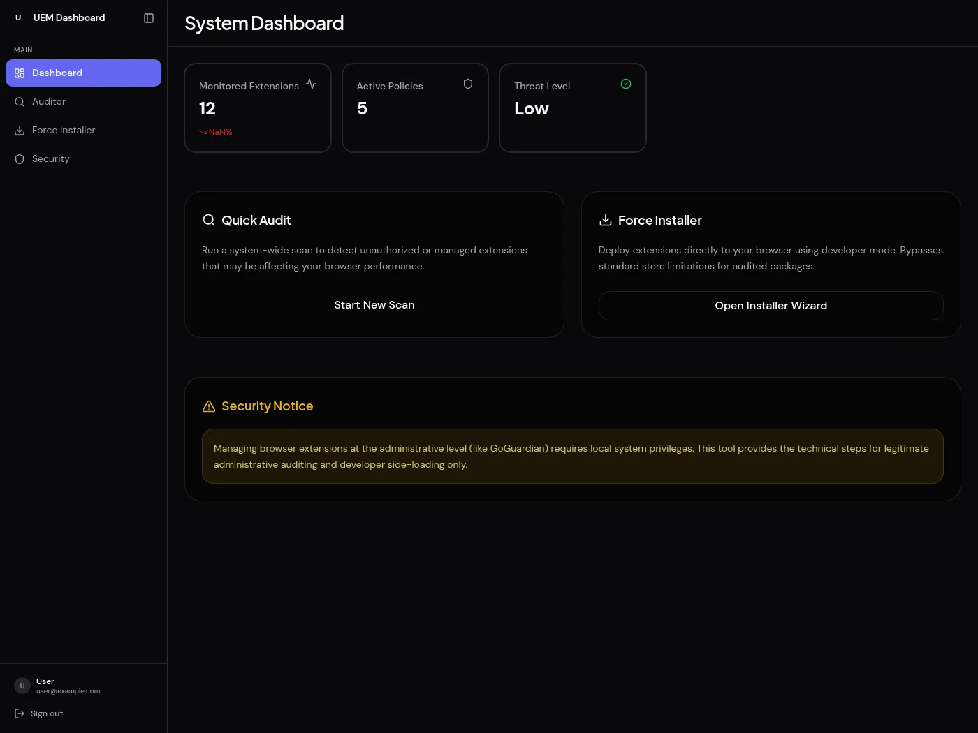 Universal Extension Manager