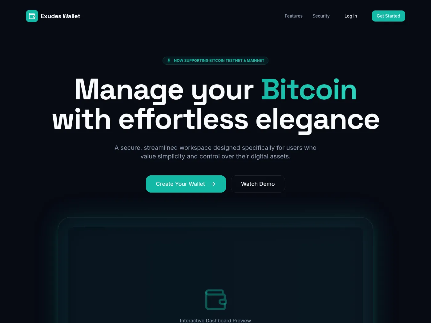 Exudes Crypto Wallet