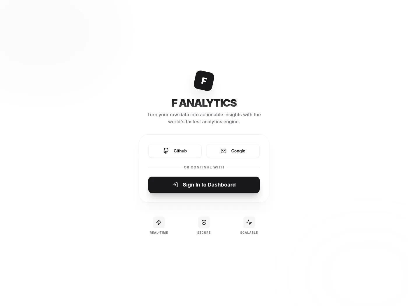 F Analytics Dashboard