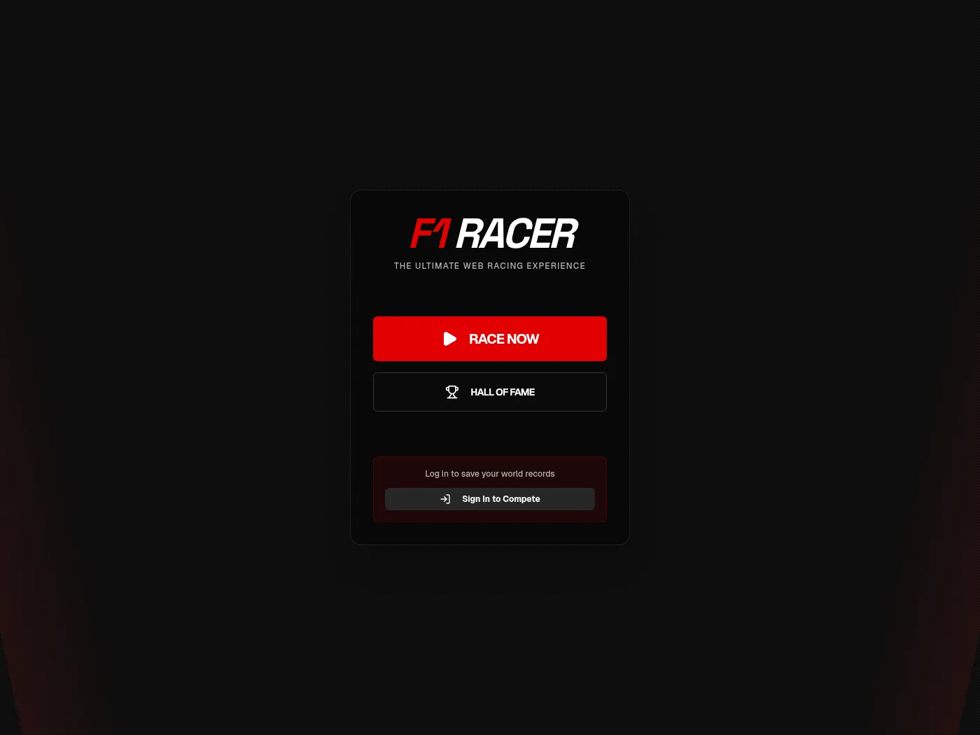 F1 Racer Game