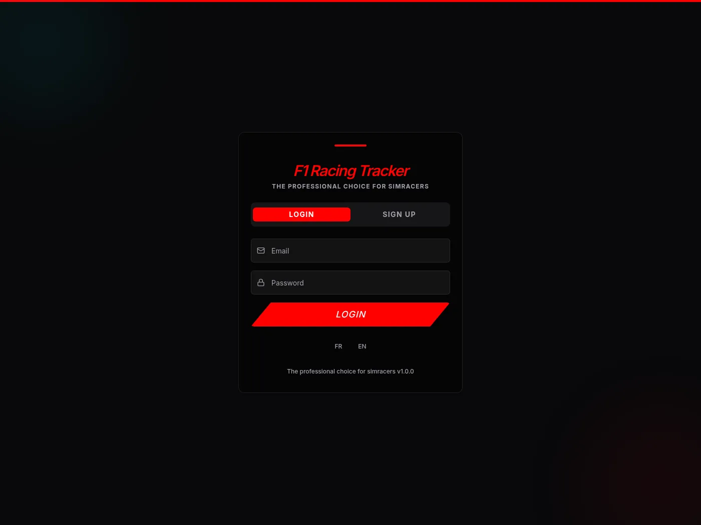 F1 Racing Time Tracker