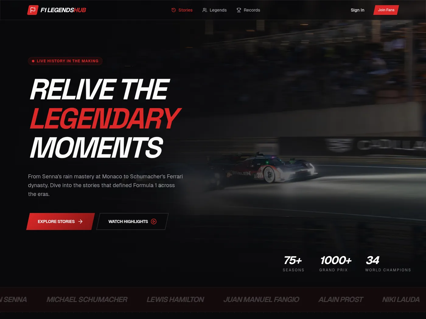 F1 Legends Hub