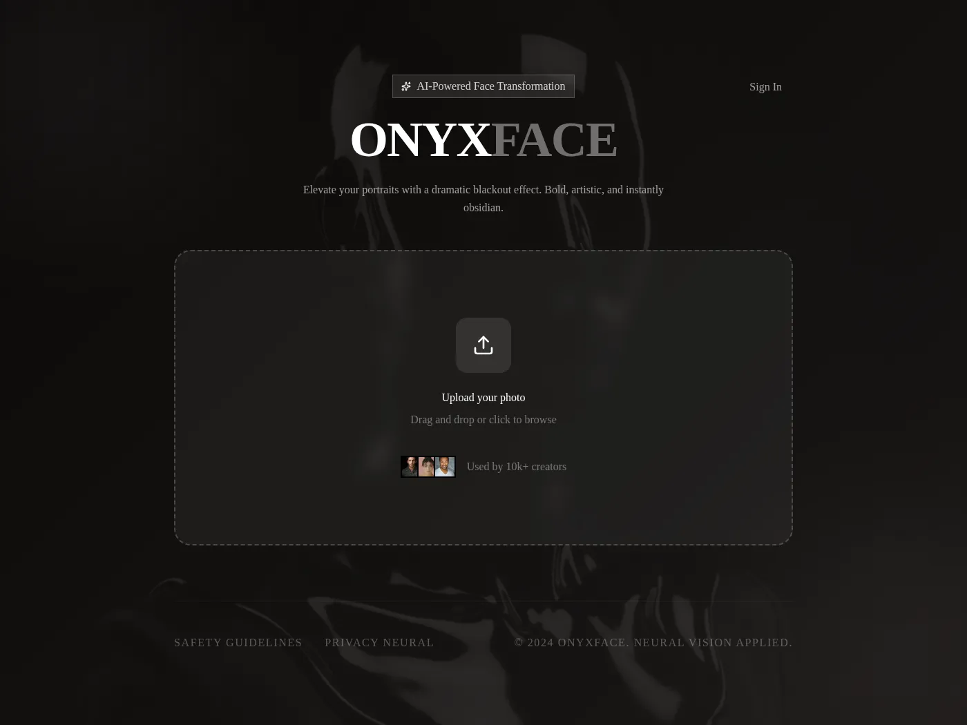 Blackout Face Effect