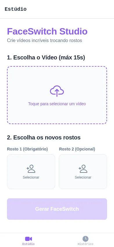 FaceSwitch Video App