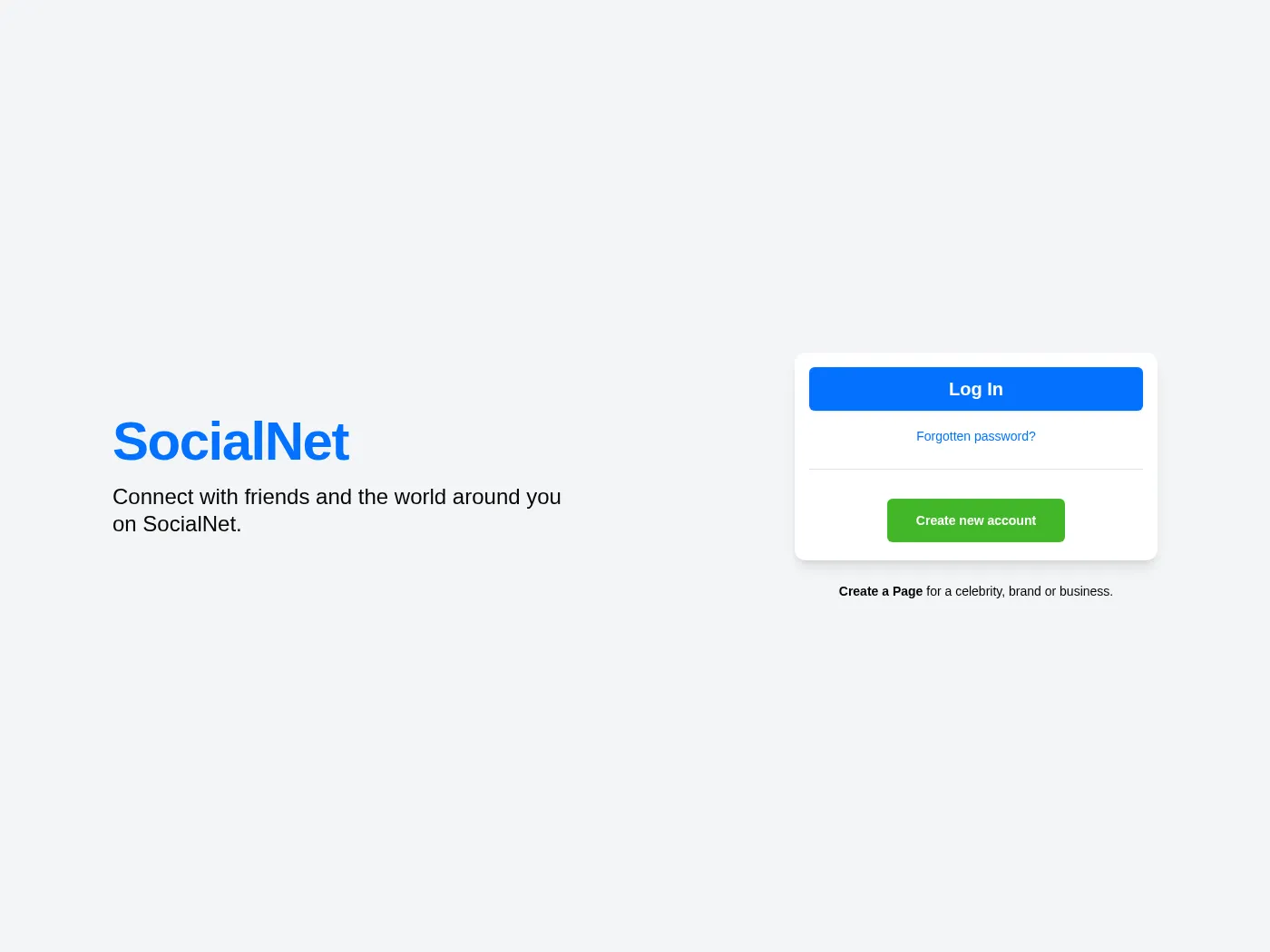 SocialNet Clone