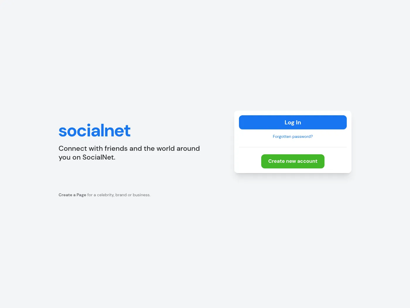 SocialNet Clone