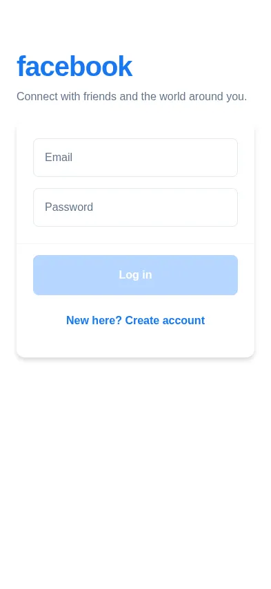Facebook Clone Mobile