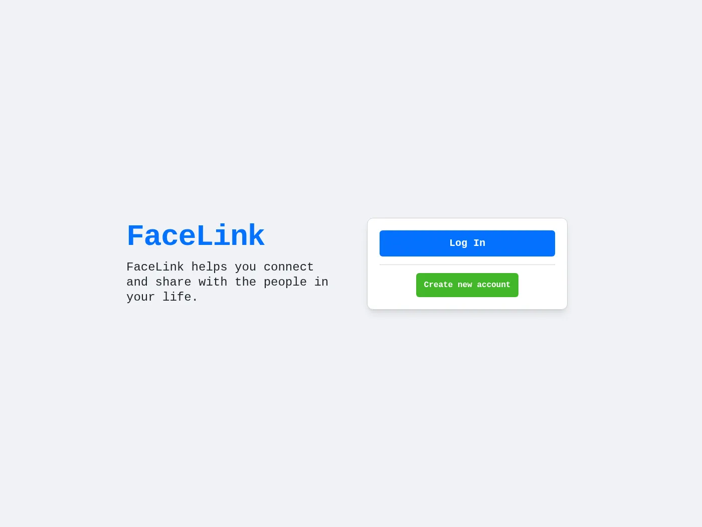FaceLink Social Clone
