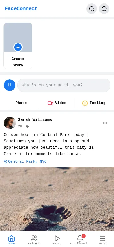 FaceConnect Social App
