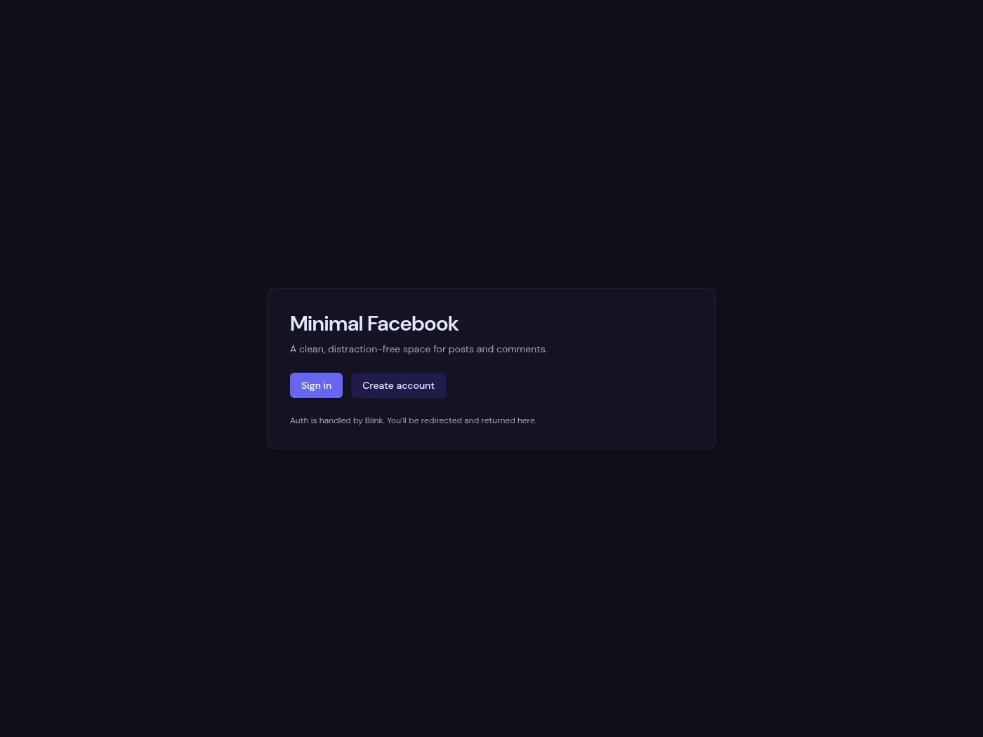 Minimal Facebook Clone