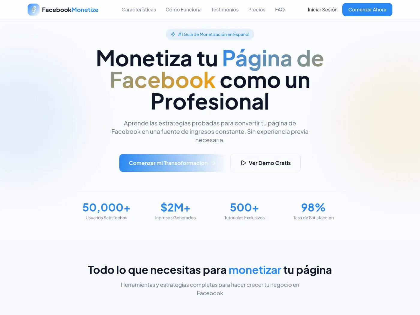 Facebook Monetize Starter