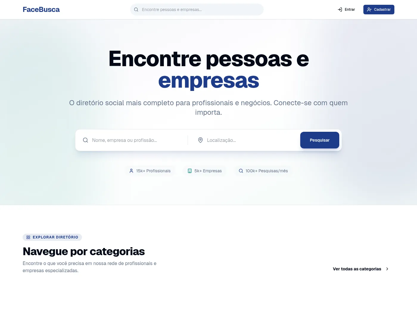 FaceBusca Clone