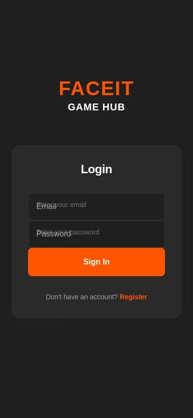 FaceIt Game Hub