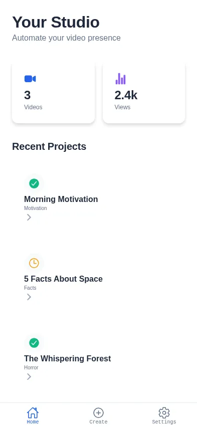 Faceless AI Video Studio