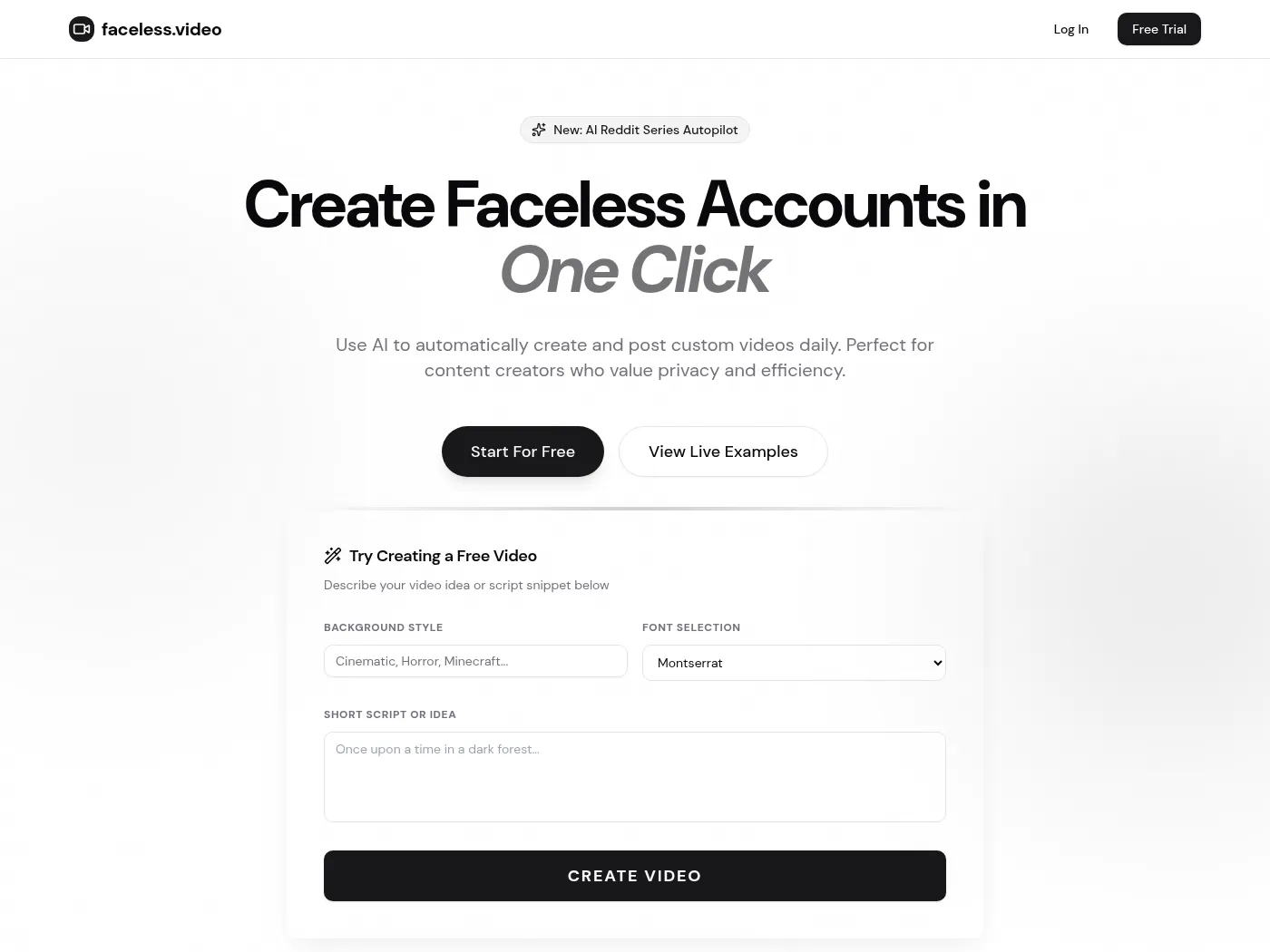 Faceless Video Generator