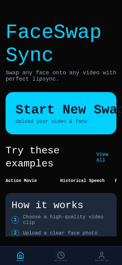 FaceSwap Sync App
