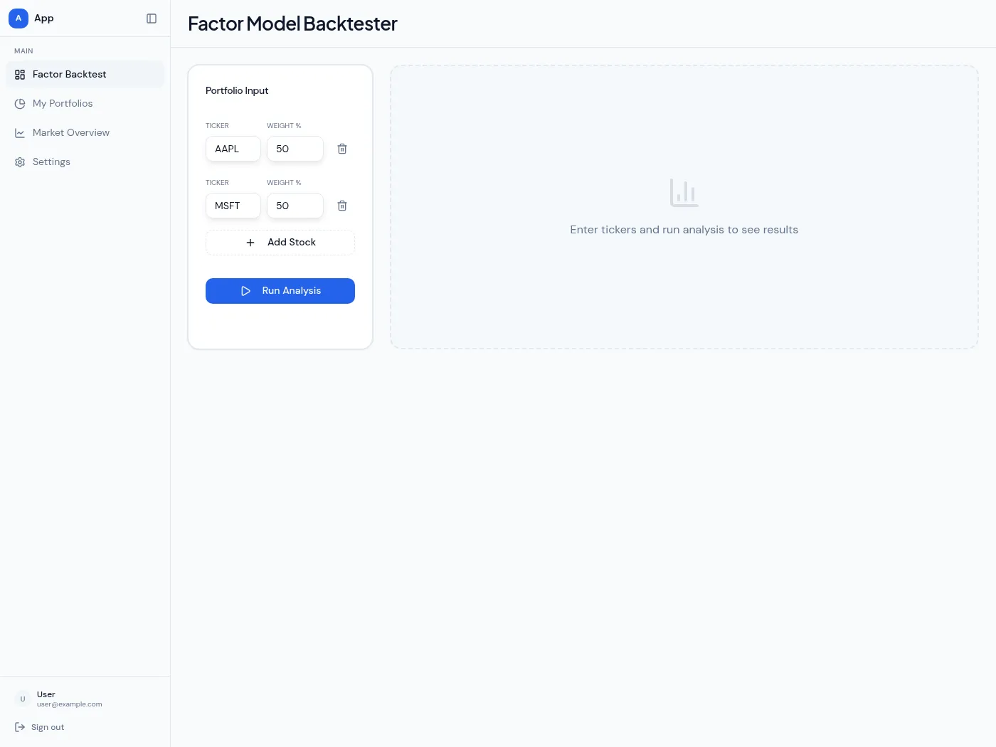 Factor Model Backtester