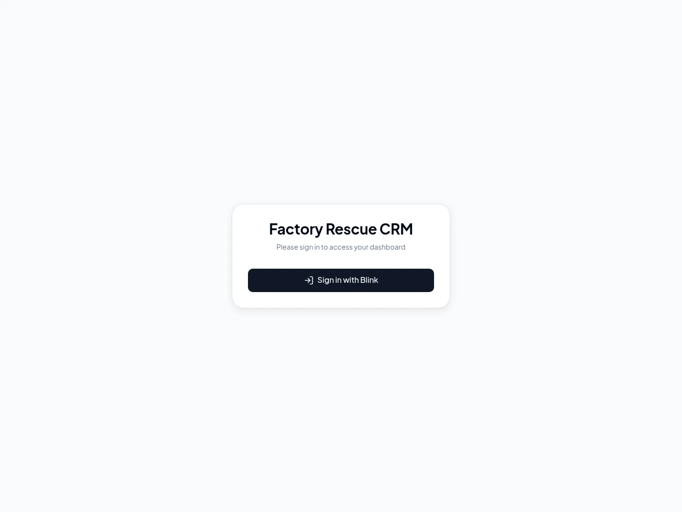 Factory Rescue CRM