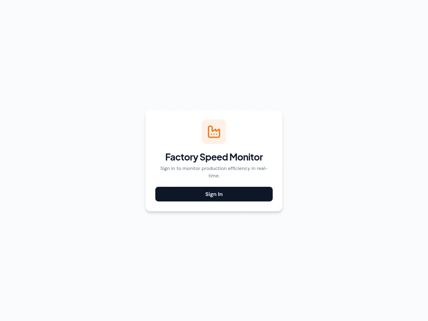 Factory Speed Monitor