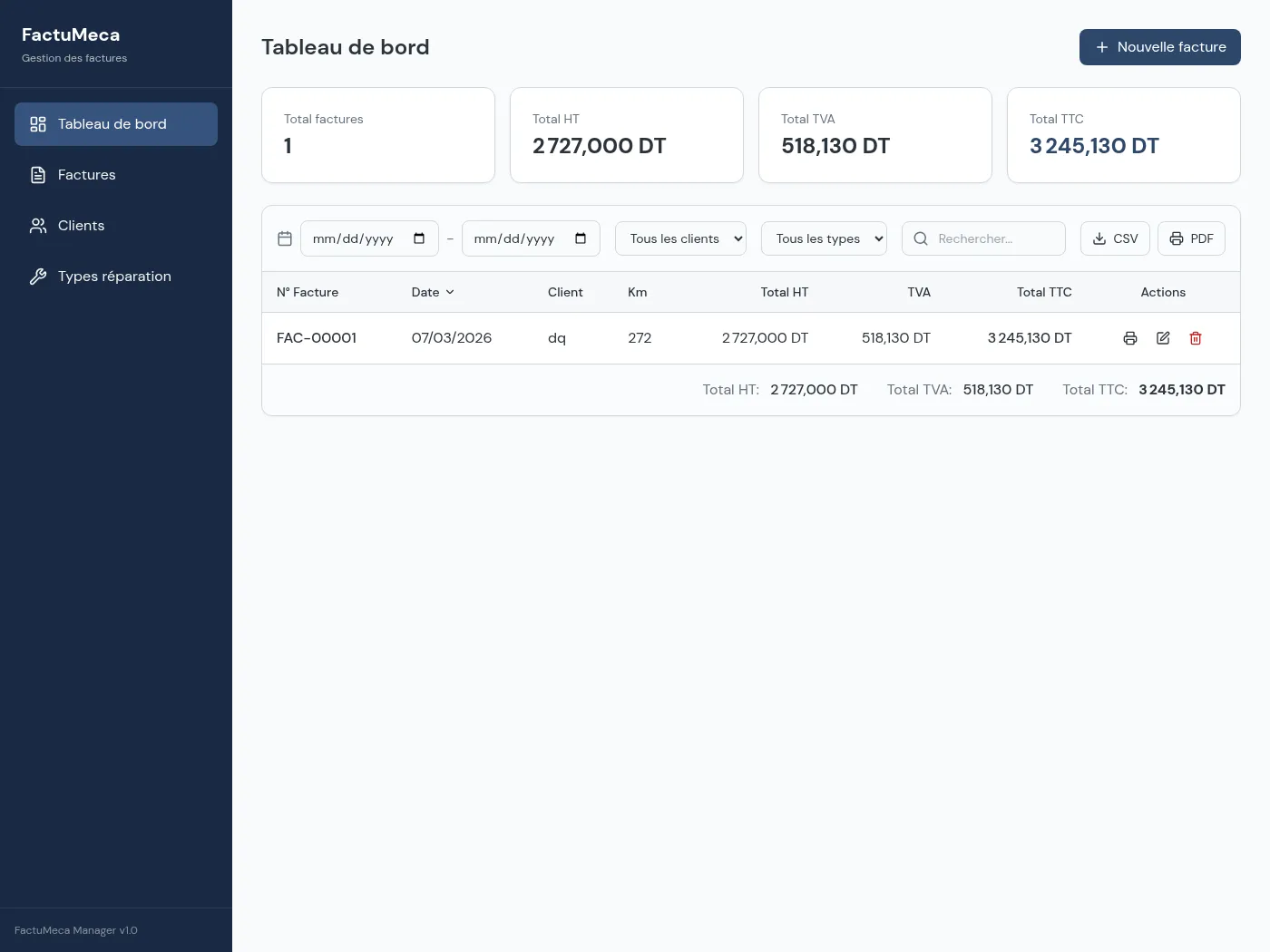 FactuMeca Manager