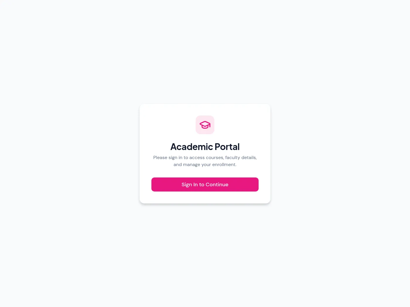 Faculty Course Manager