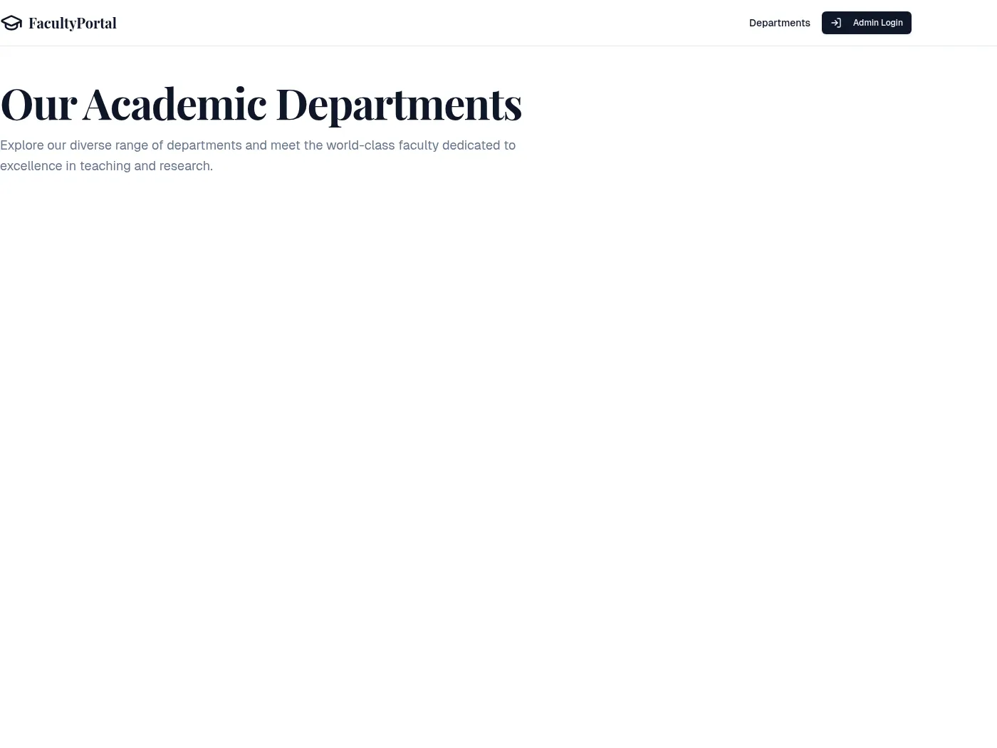 Faculty Info Portal