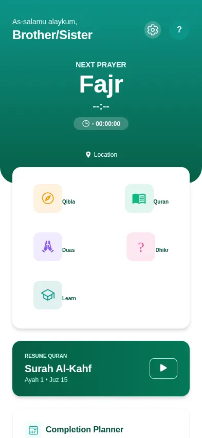 Fade Compass Islamic Super App