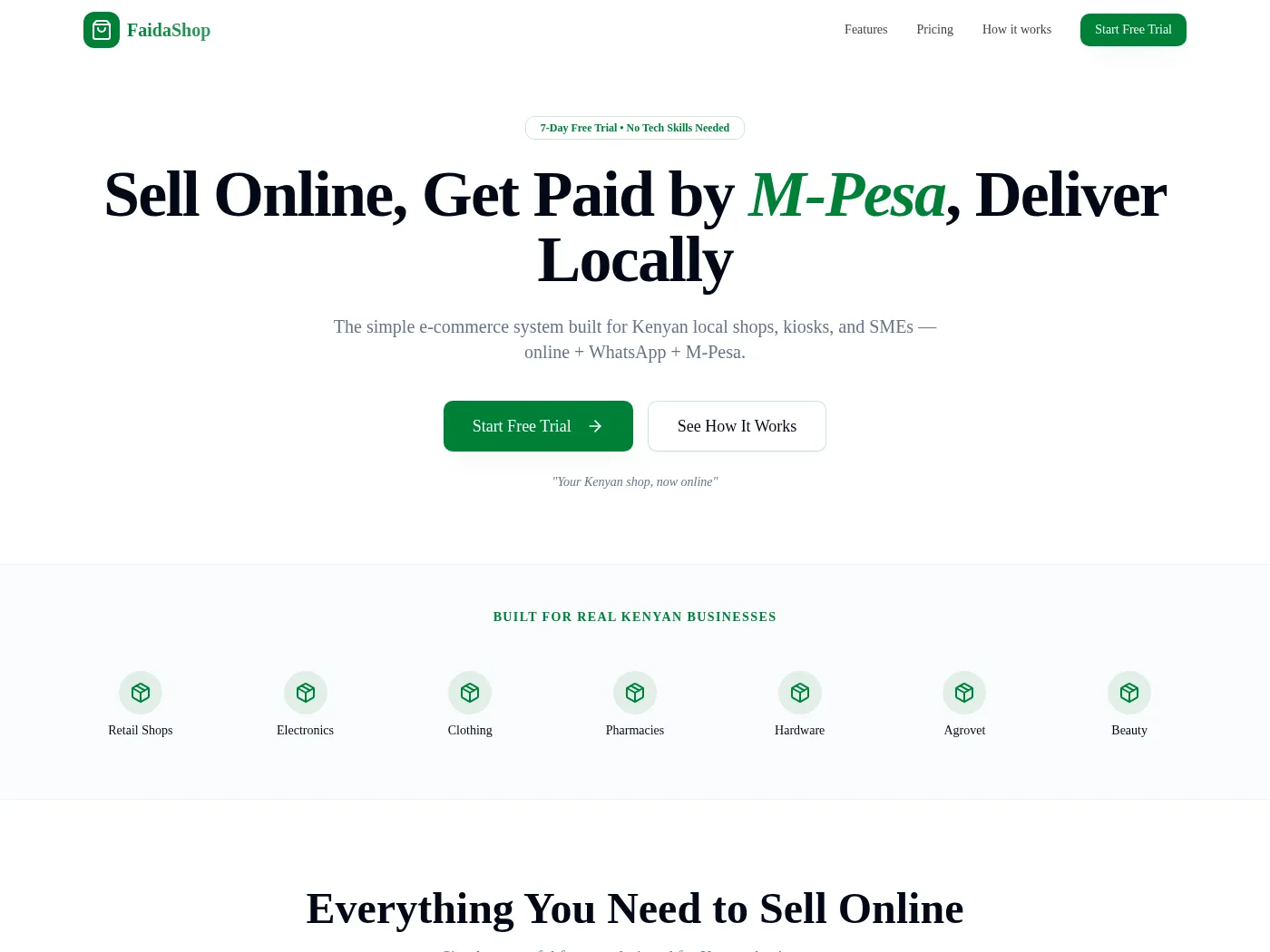 FaidaCloud Ecommerce Suite