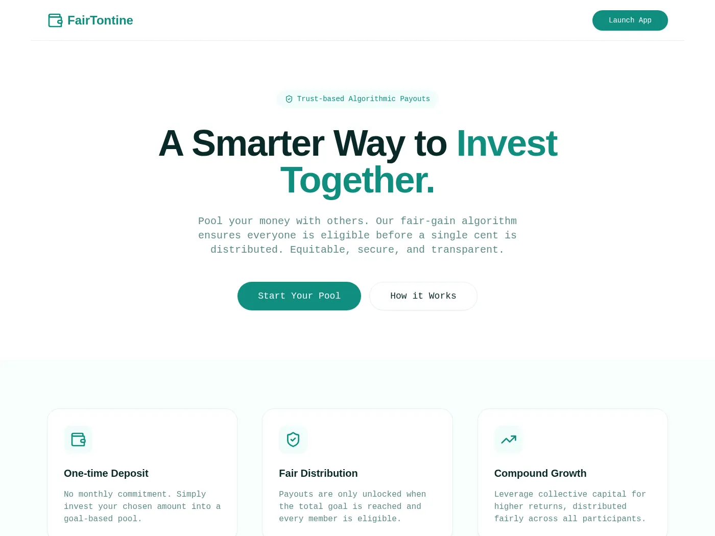 Fair Tontine App