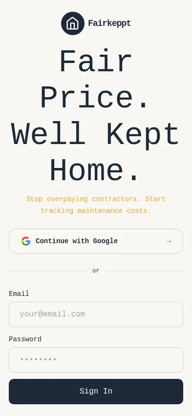 Fairkeppt Mobile Home Tracker