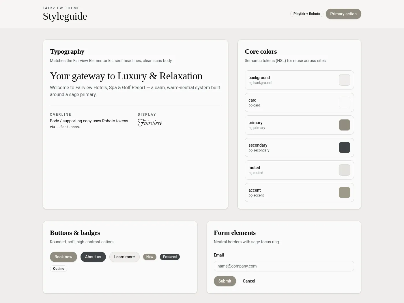 Fairview Styleguide Clone