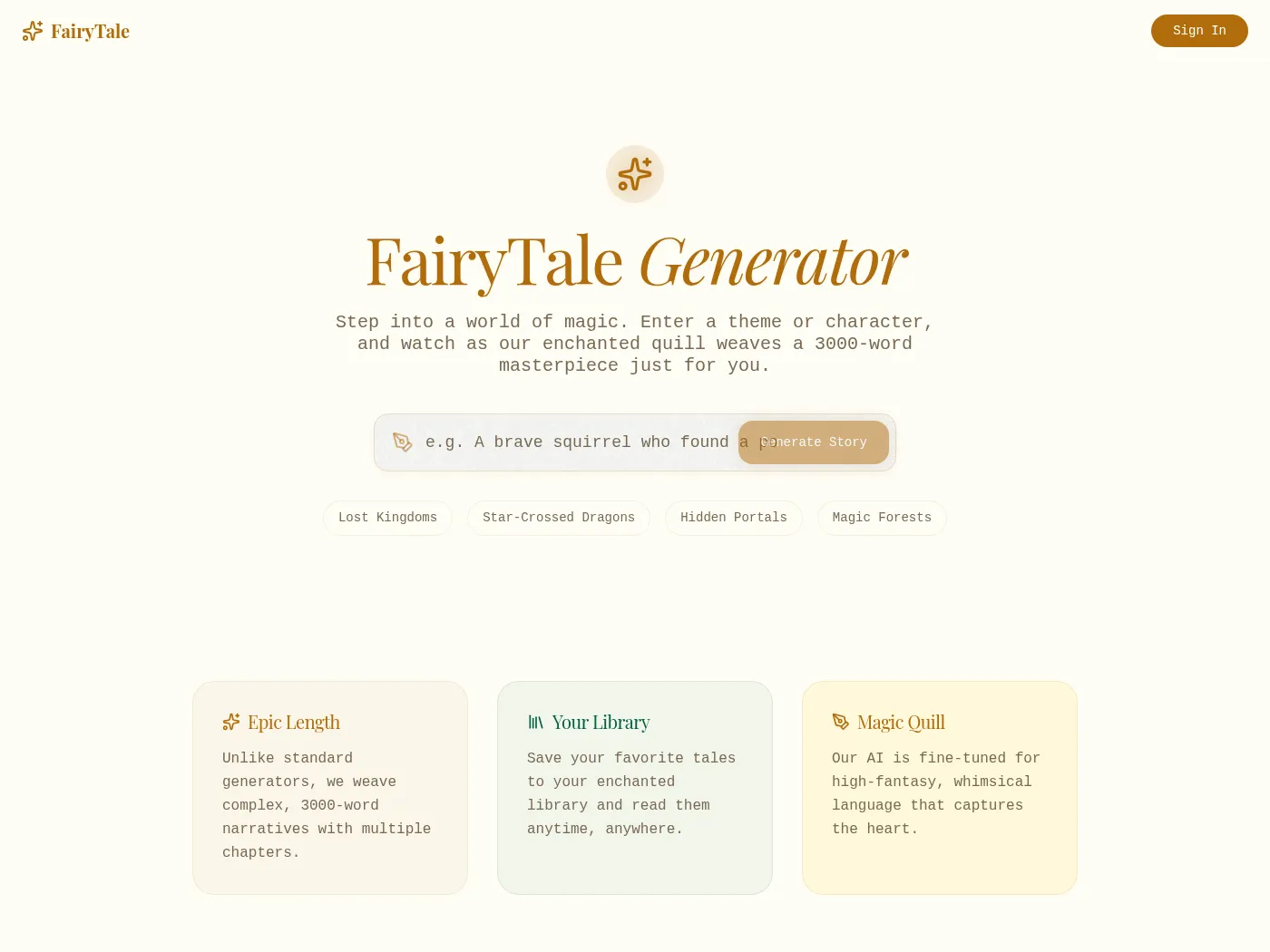 FairyTale Story Generator