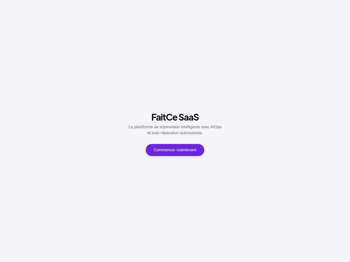 FaitCe SaaS Builder