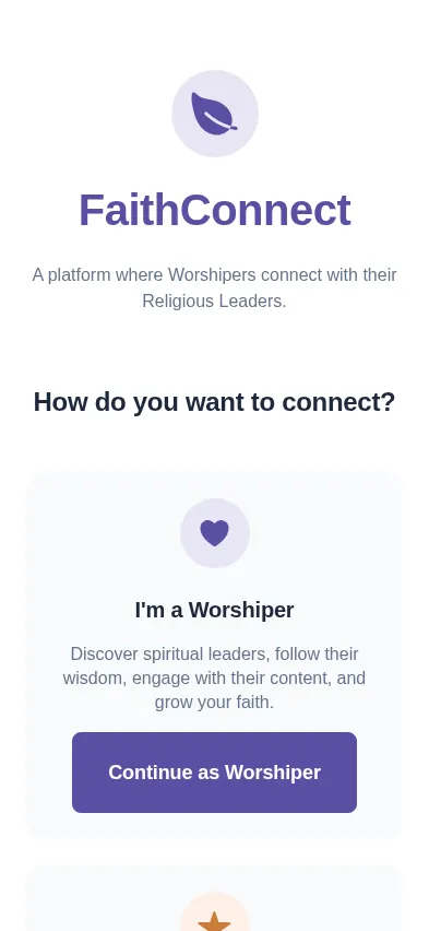 FaithConnect Mobile Prototype