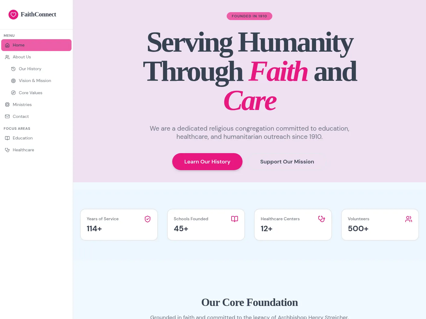 FaithConnect Website