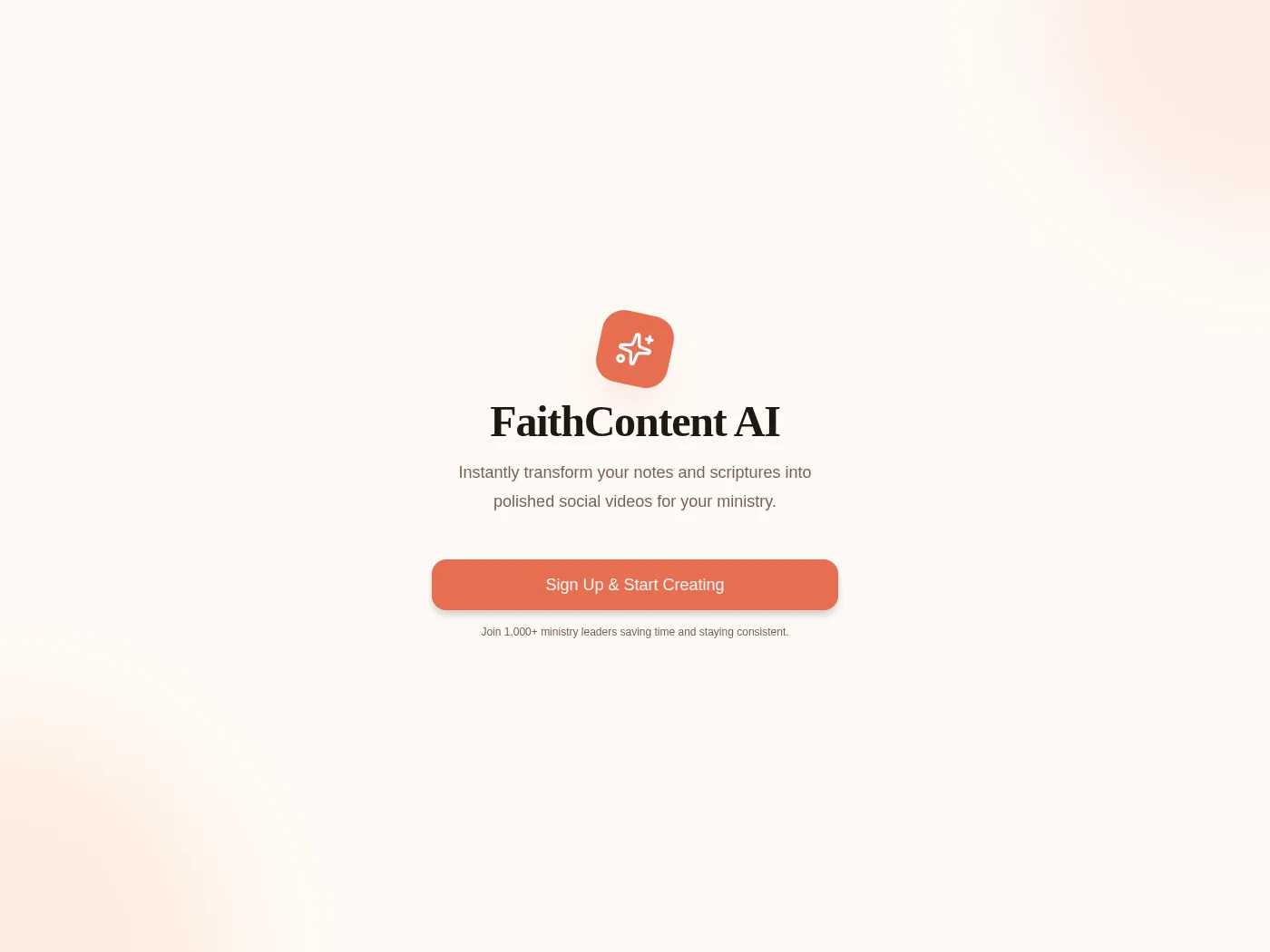 FaithContent AI Studio