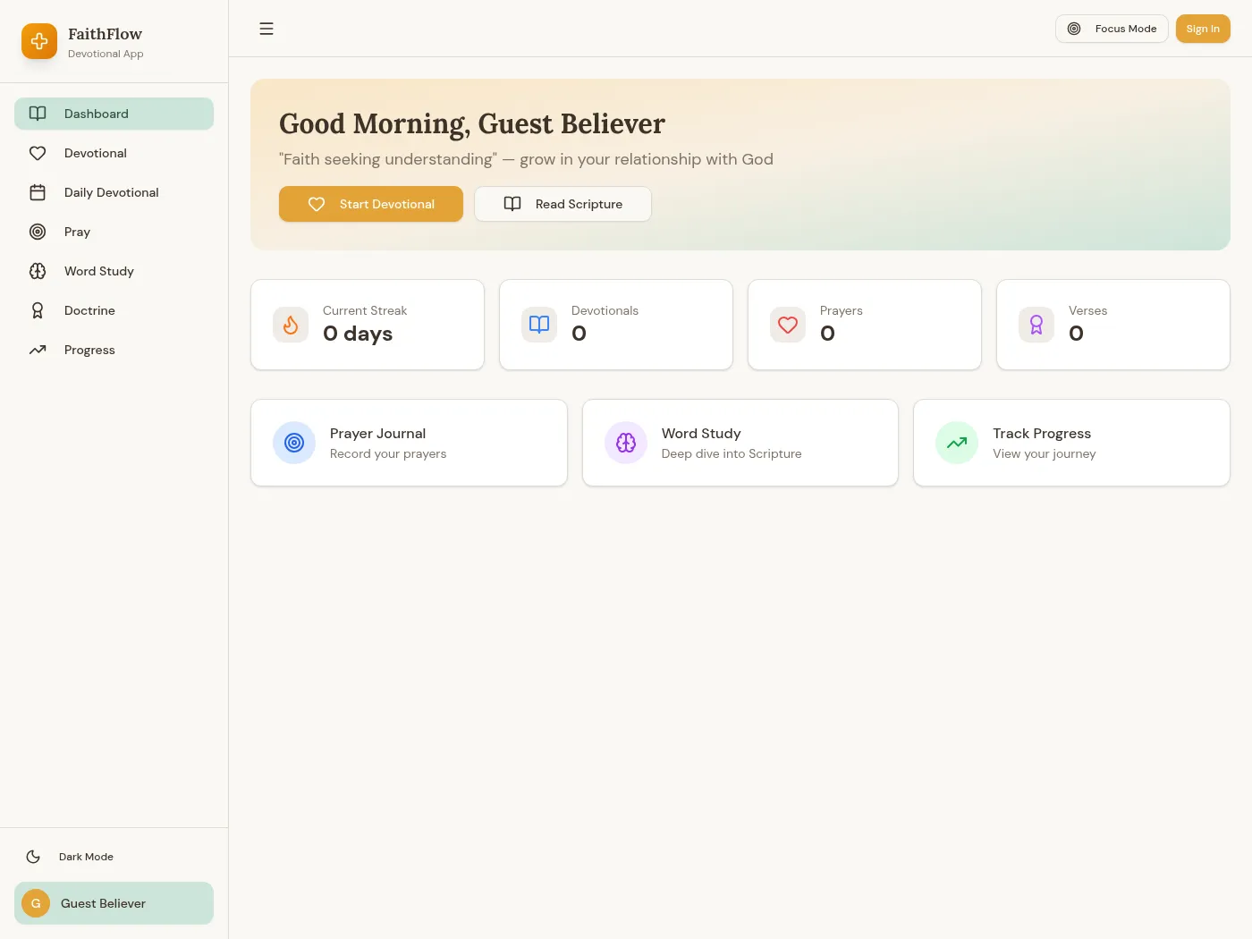 FaithFlow Devotional App