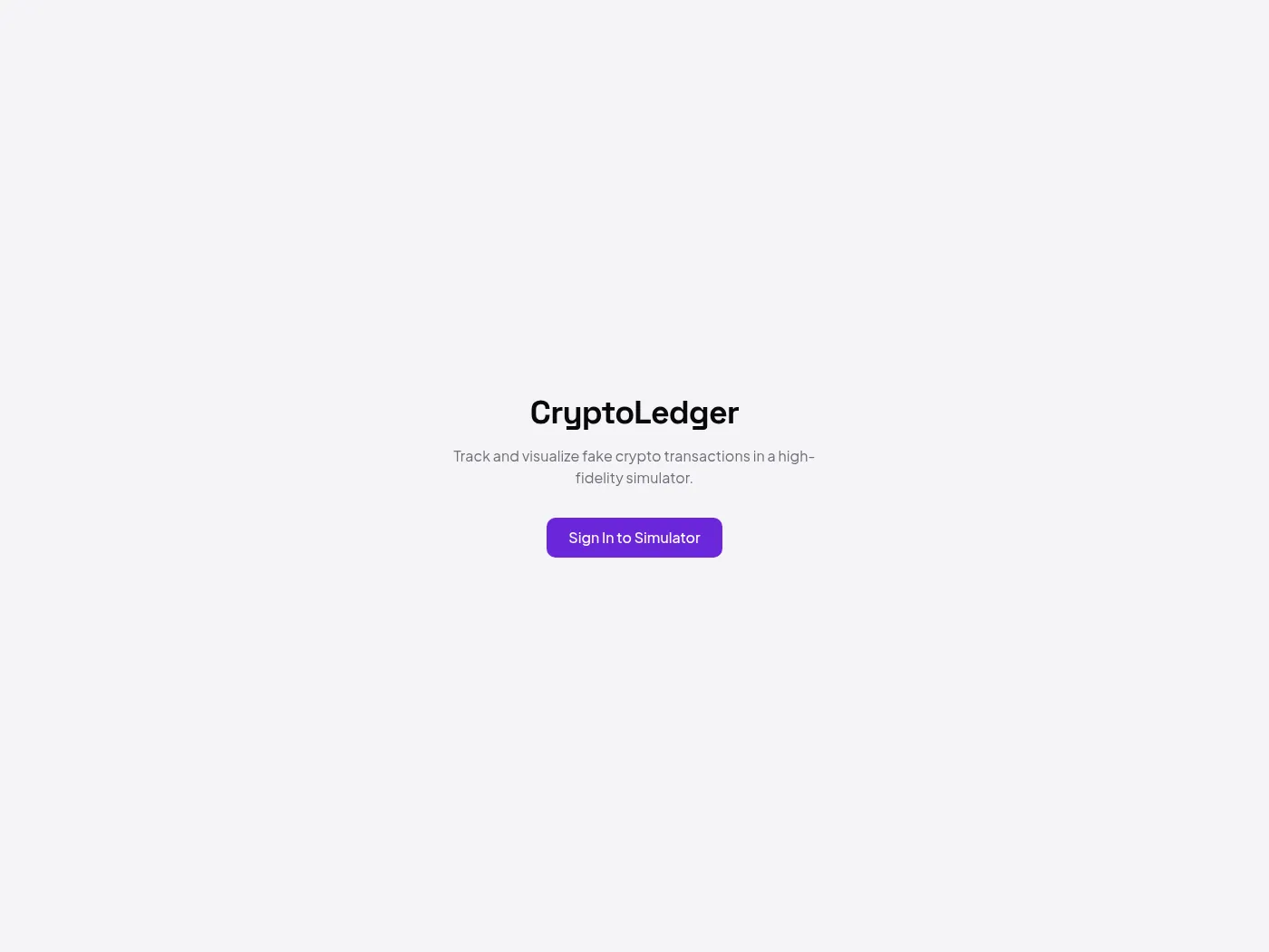 Crypto Ledger Simulator