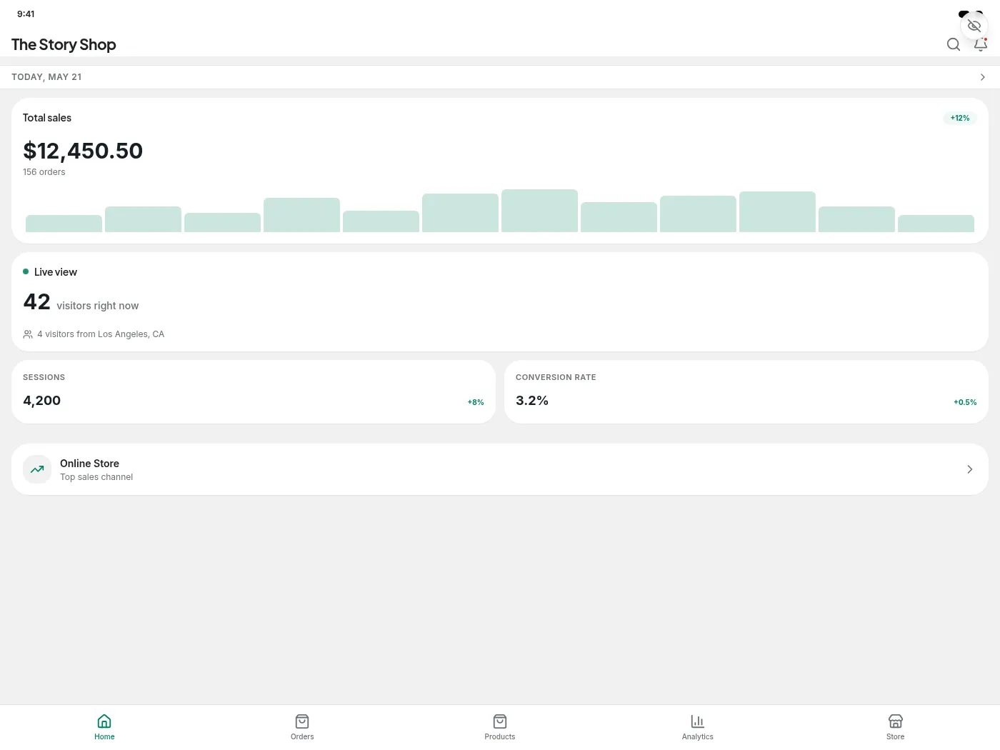 Shopify Story Dashboard