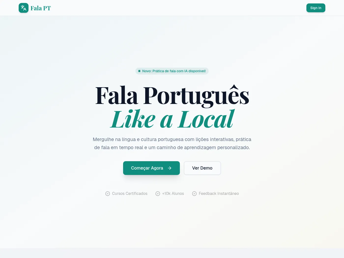 Fala PT Language App