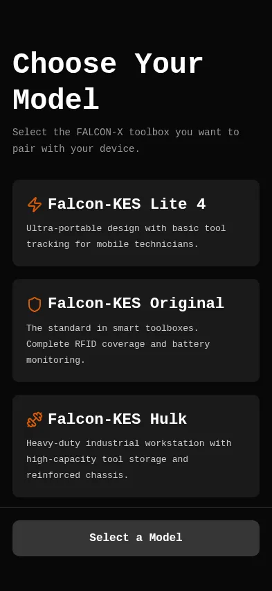 FALCON-X Smart Toolbox App