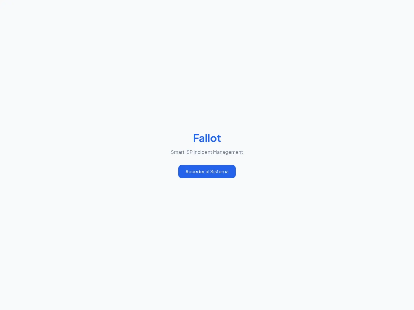 Fallot Smart ISP Dashboard